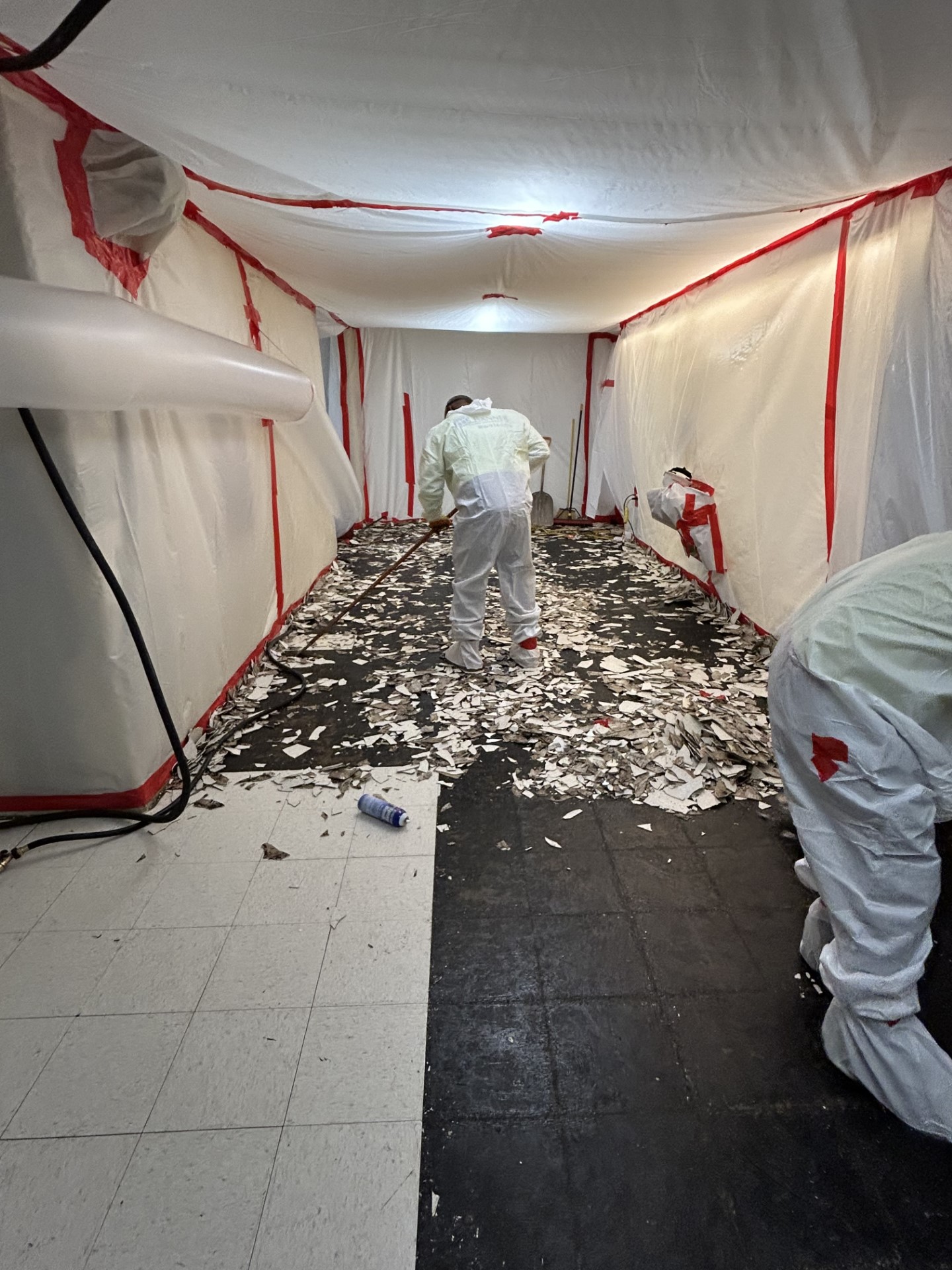 Asbestos Mastic Tile Removal Massachusetts Middle School