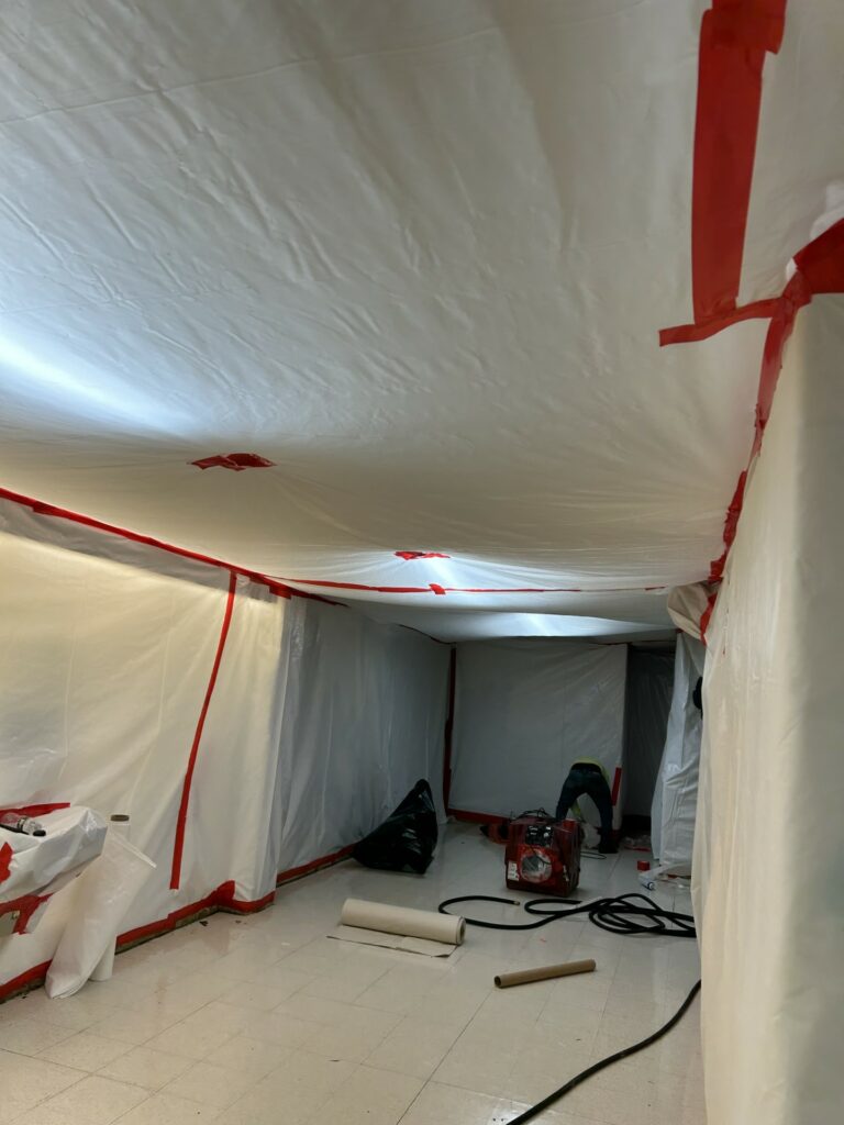 Asbestos Mastic Tile Removal Massachusetts Middle School